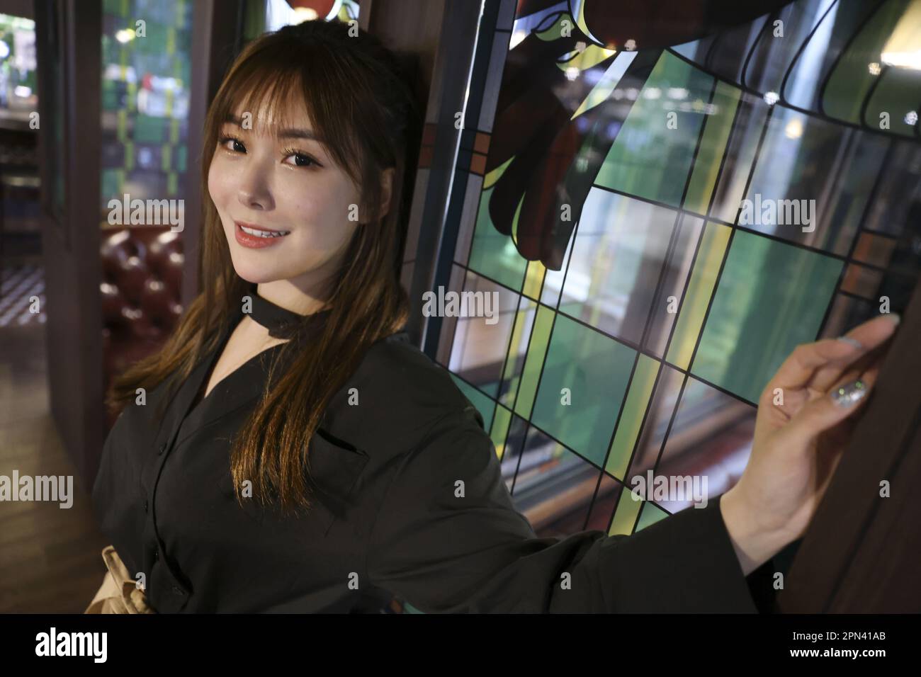 Hong Kong's first adult film actress in Japan Erena So, poses for photography at SCMPHH office ...