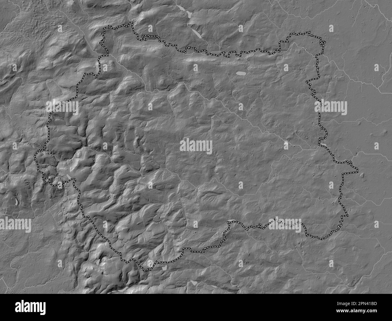 West Yorkshire, region of England - Great Britain. Bilevel elevation ...