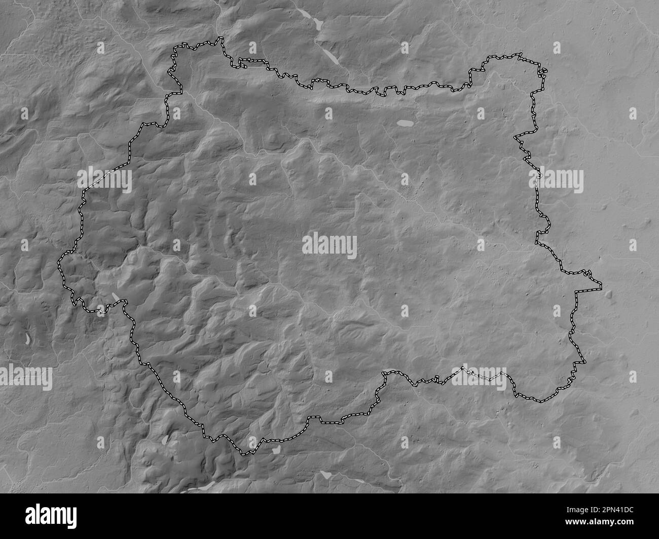 West Yorkshire, region of England - Great Britain. Grayscale elevation ...