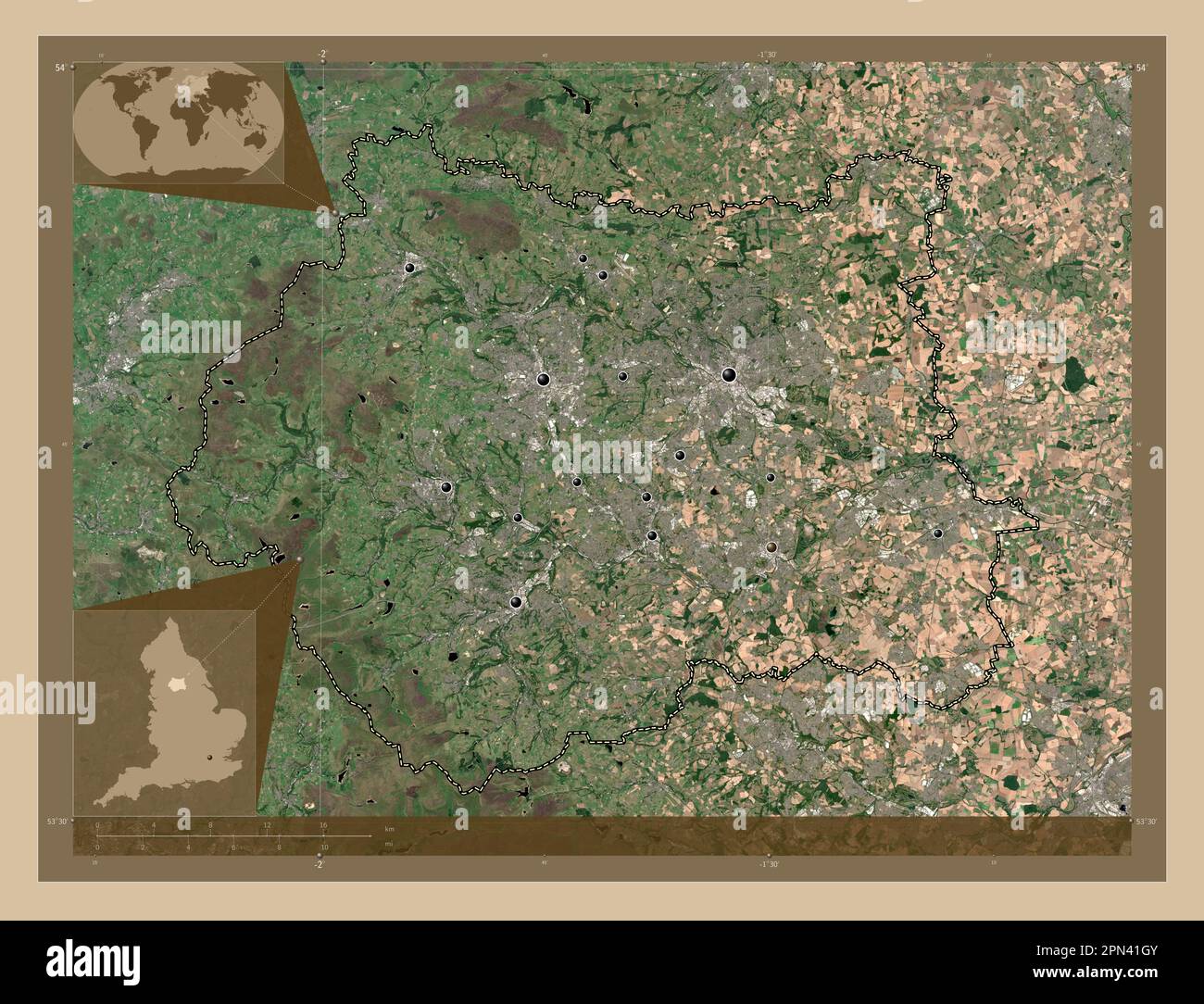 West Yorkshire, region of England - Great Britain. Low resolution ...