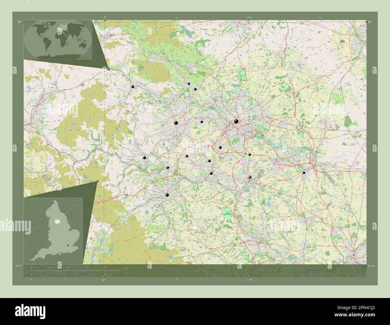 Map of pontefract hi-res stock photography and images - Alamy