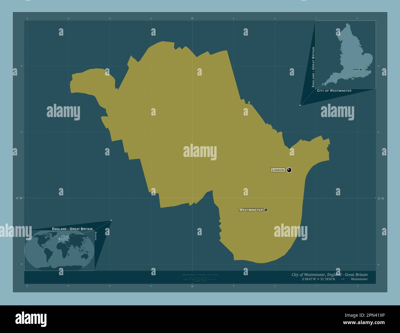 City of Westminster, london borough of England - Great Britain. Solid ...