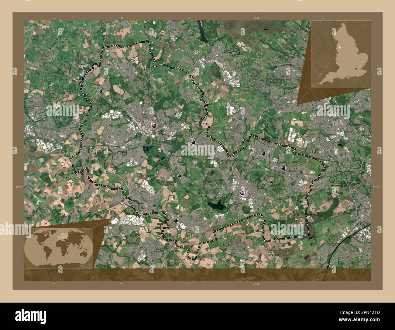 Wigan, unitary authority of England - Great Britain. Low resolution ...