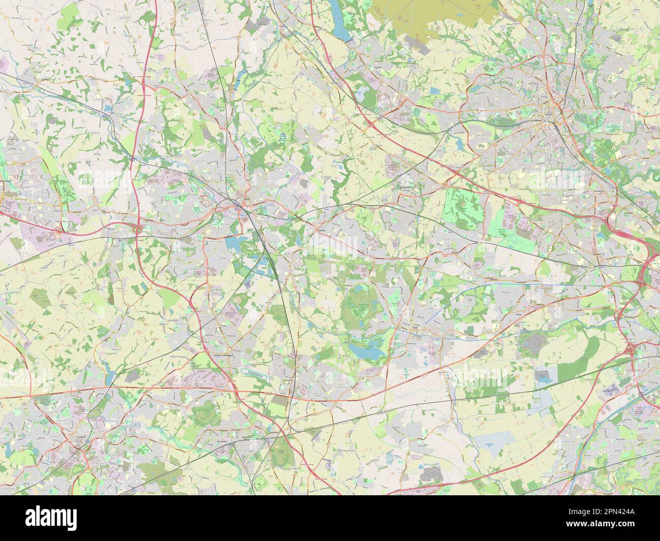 Wigan, unitary authority of England - Great Britain. Open Street Map ...