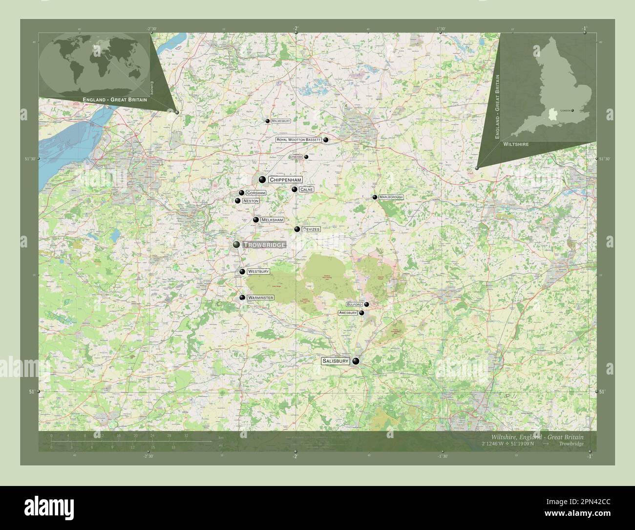 Wiltshire, administrative county of England - Great Britain. Open ...