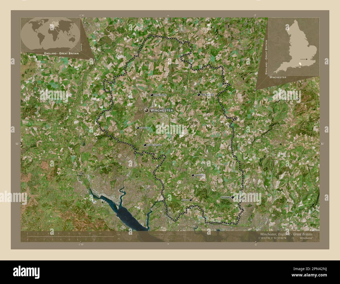 Winchester, non metropolitan district of England - Great Britain. High ...