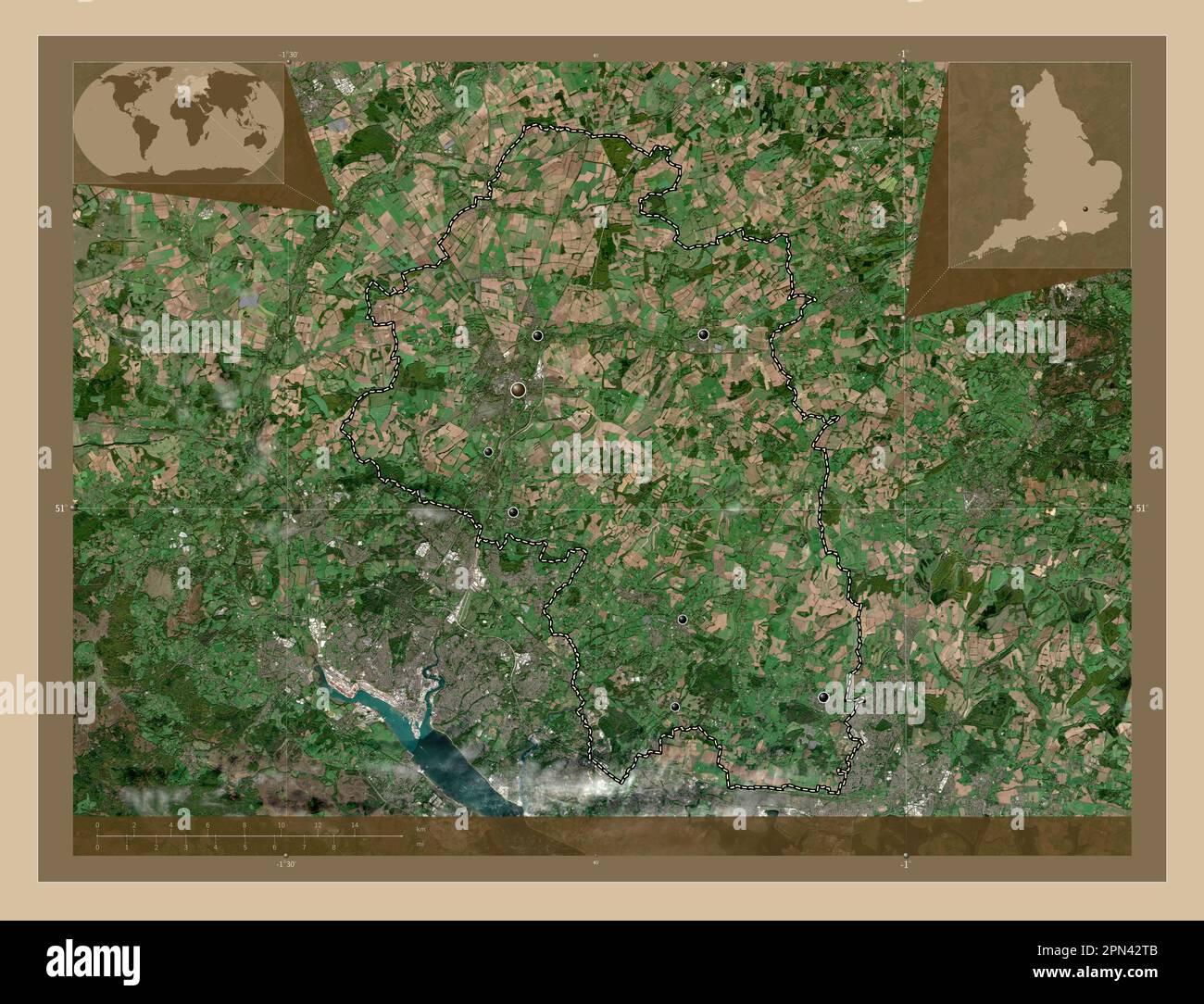 Winchester, non metropolitan district of England - Great Britain. Low ...