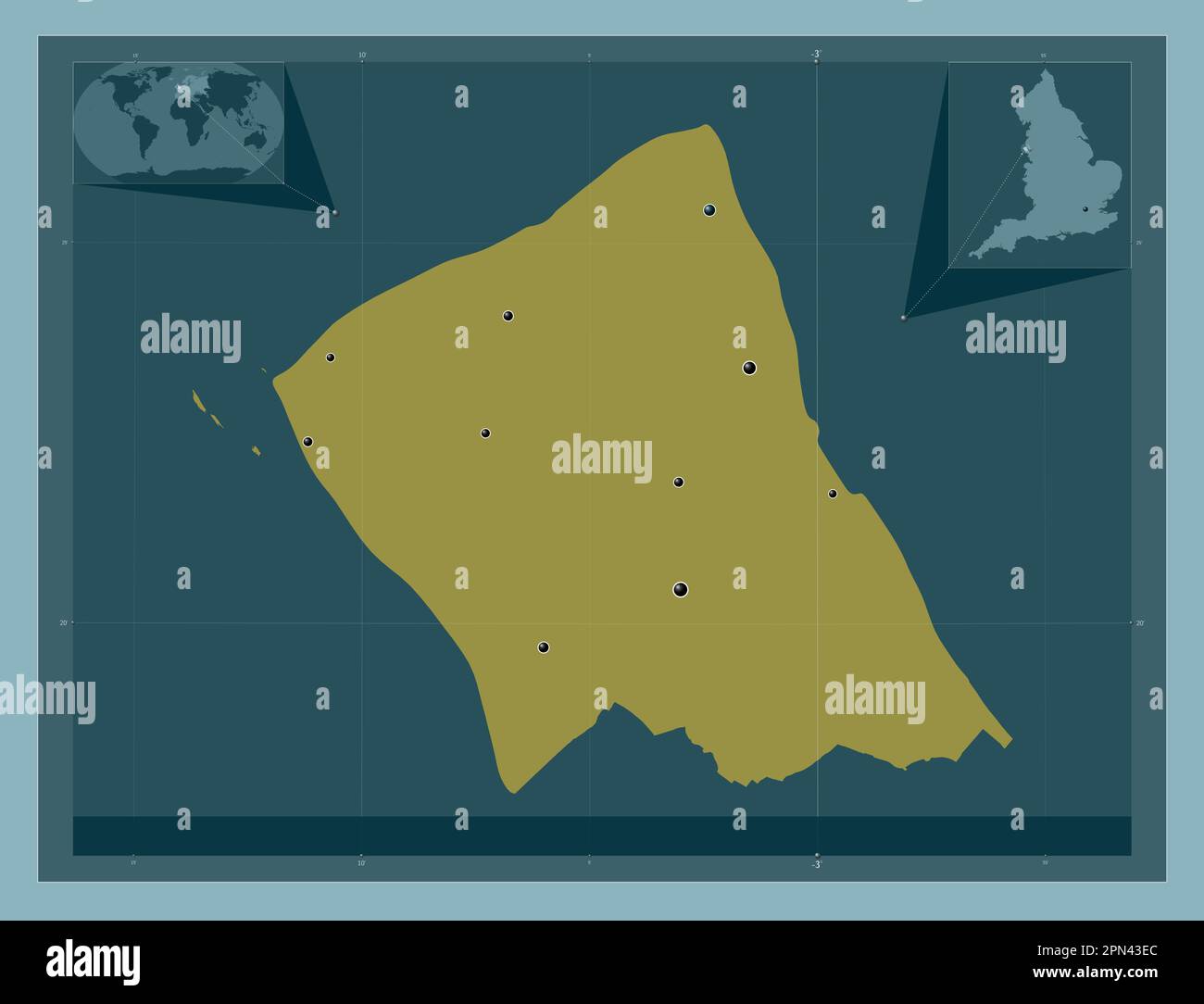 Wirral, metropolitan district of England - Great Britain. Solid color ...