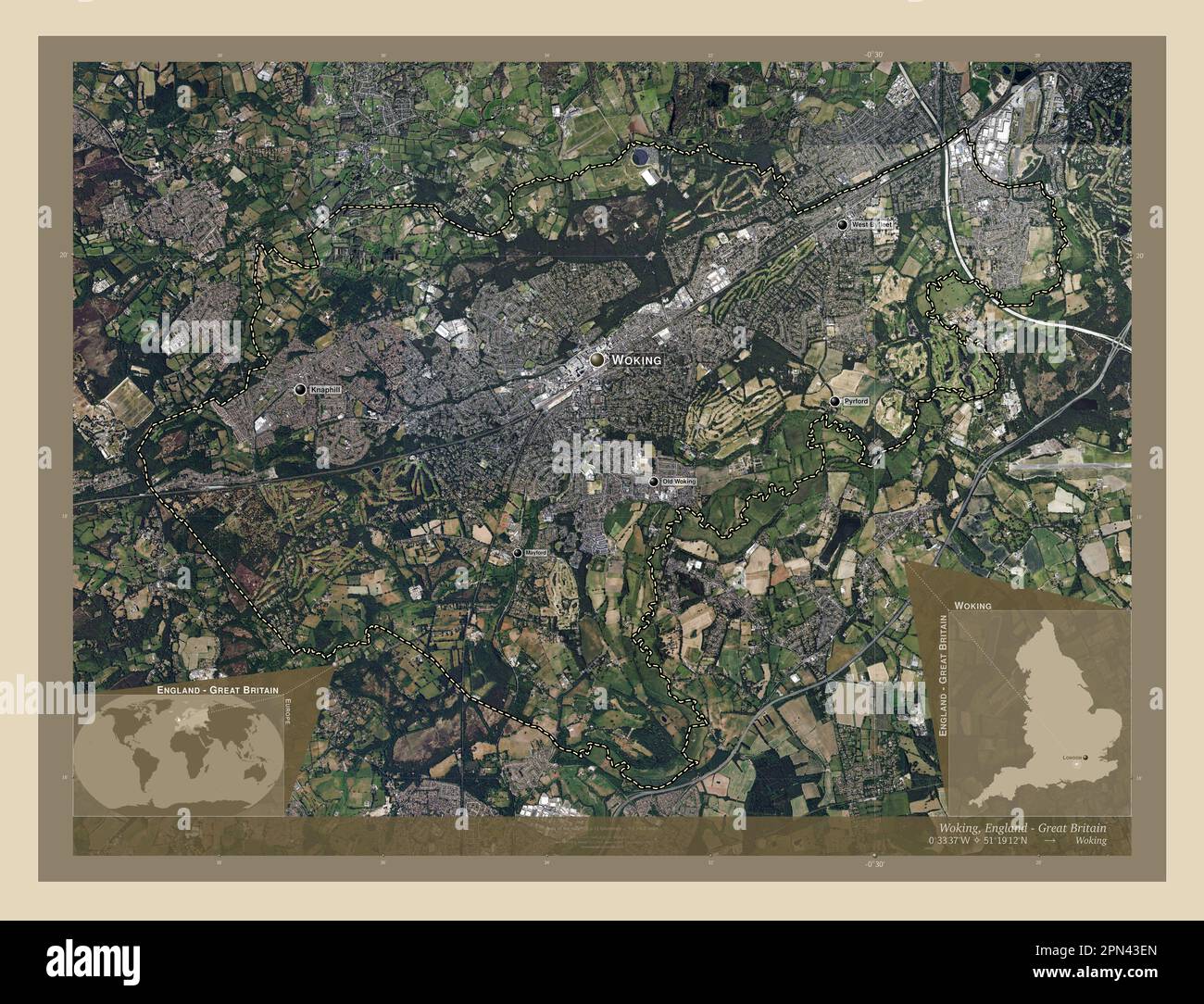 Woking, non metropolitan district of England - Great Britain. High ...