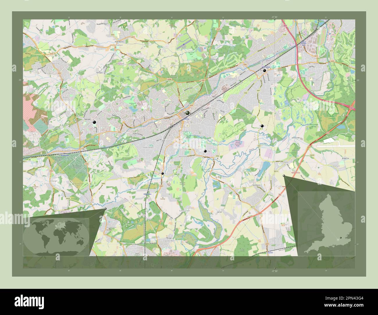 Woking, non metropolitan district of England - Great Britain. Open ...