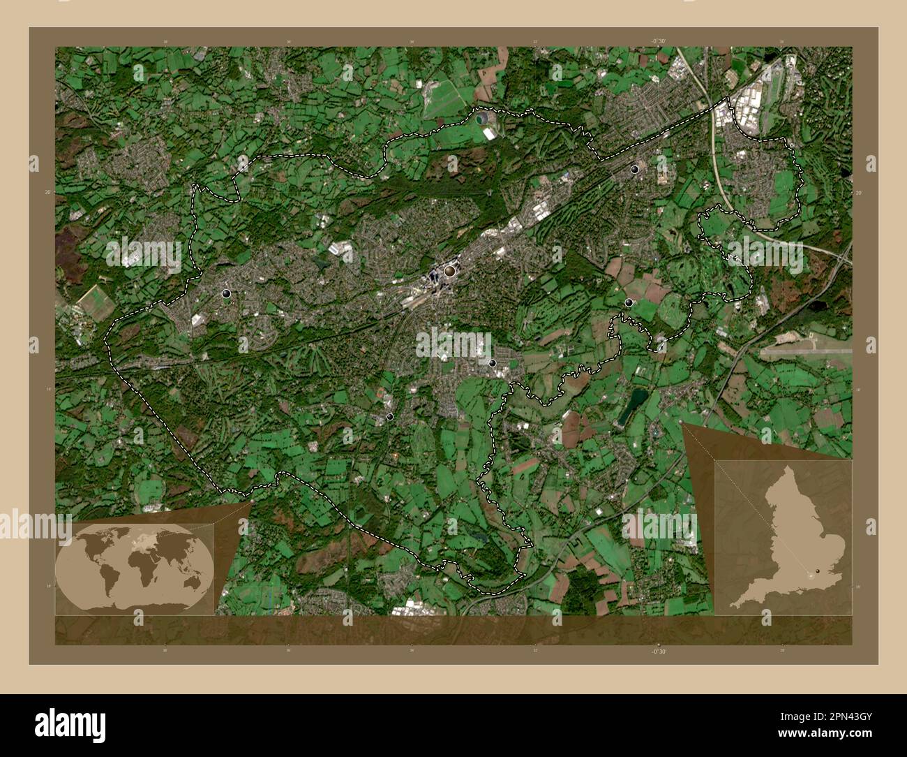 Woking, non metropolitan district of England - Great Britain. Low ...