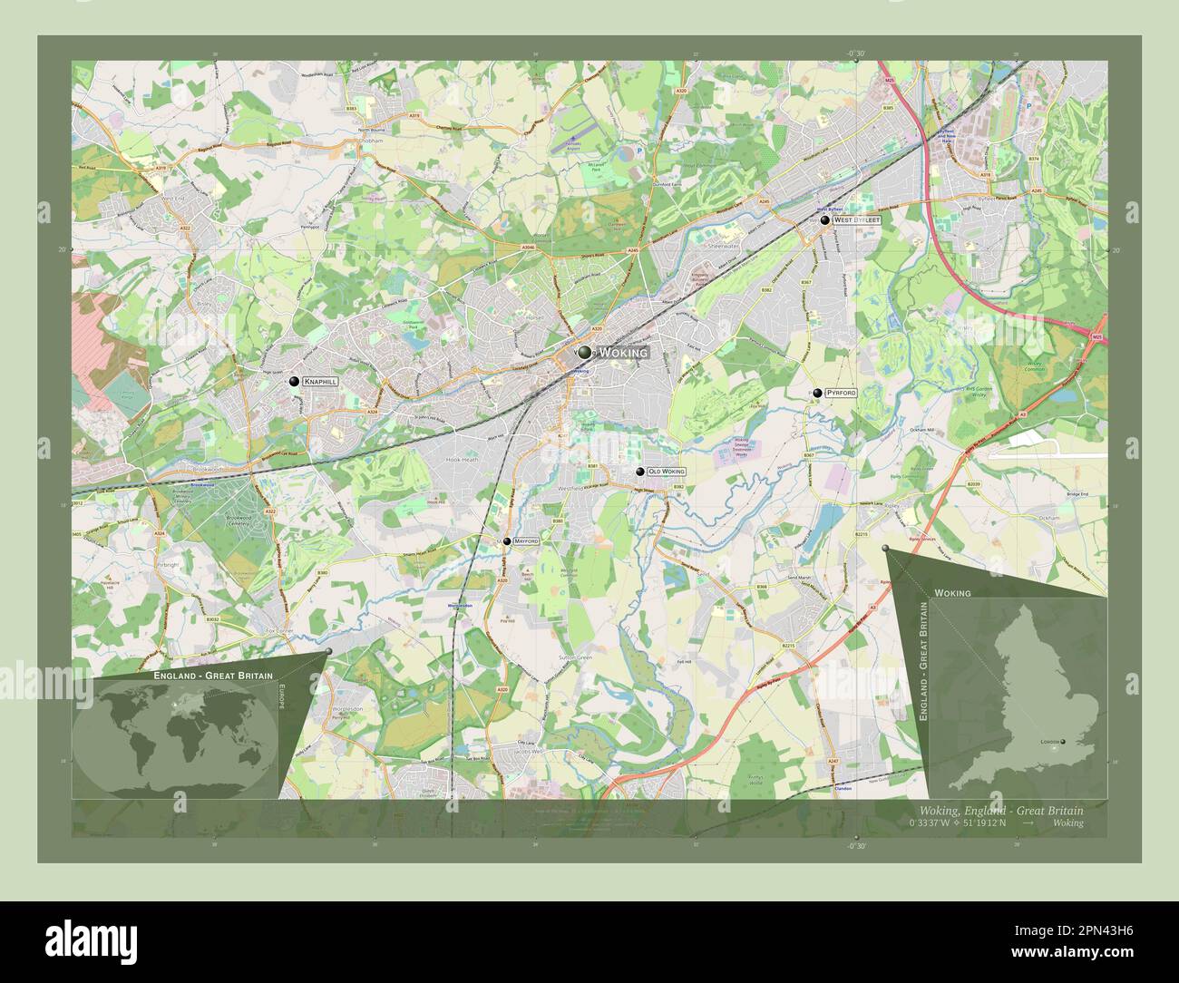 Woking, non metropolitan district of England - Great Britain. Open ...