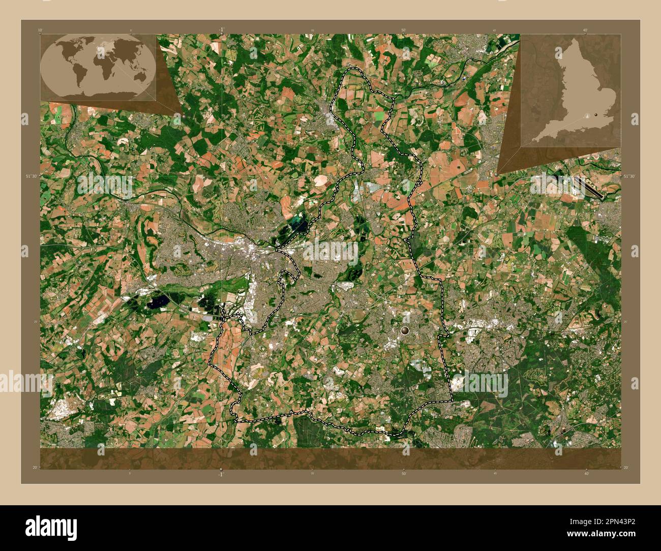 Wokingham, unitary authority of England - Great Britain. Low resolution ...