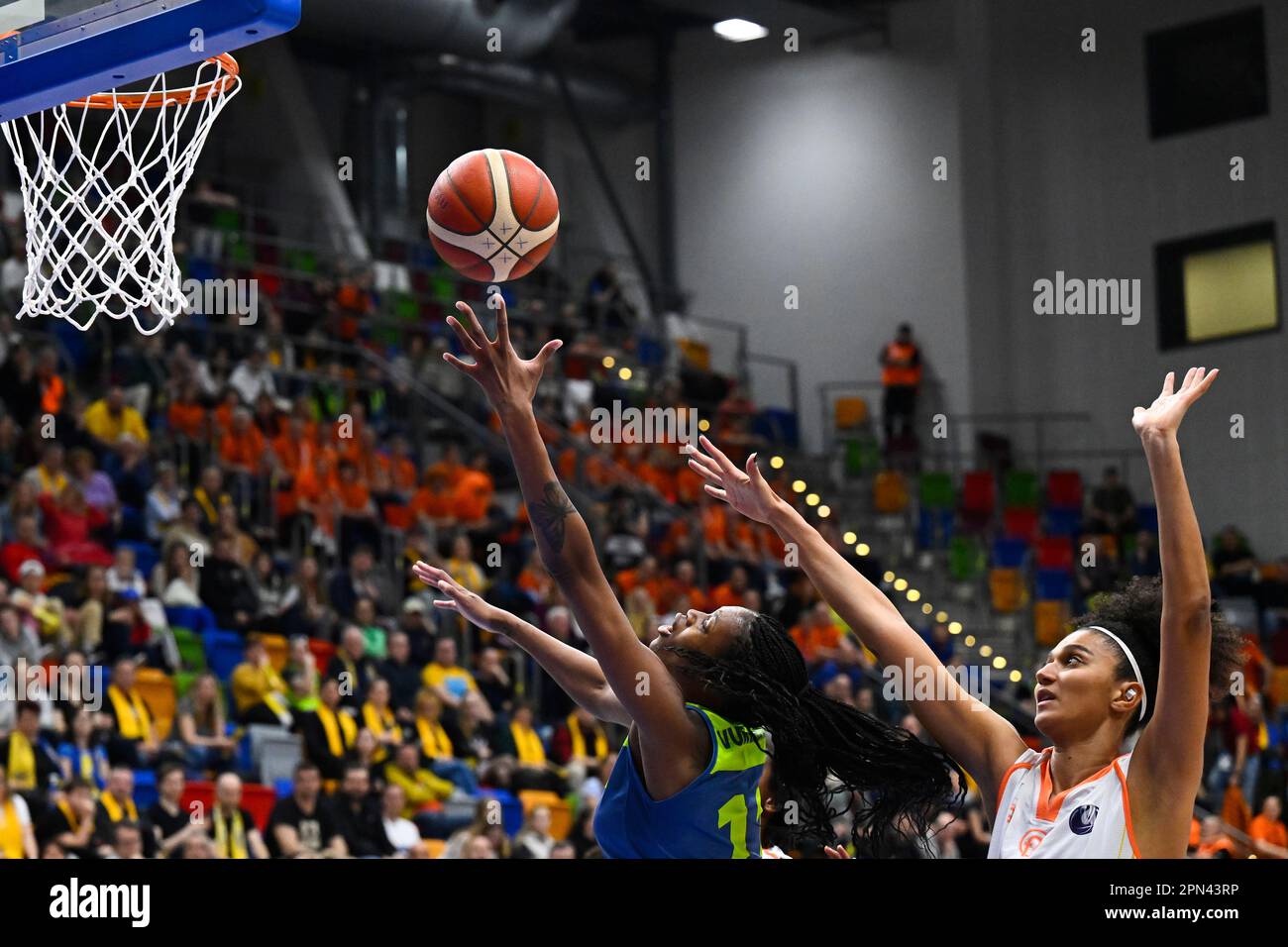 Prague, Czech Republic. 16th Apr, 2023. L-R Valeriane Vukosavljevic ...