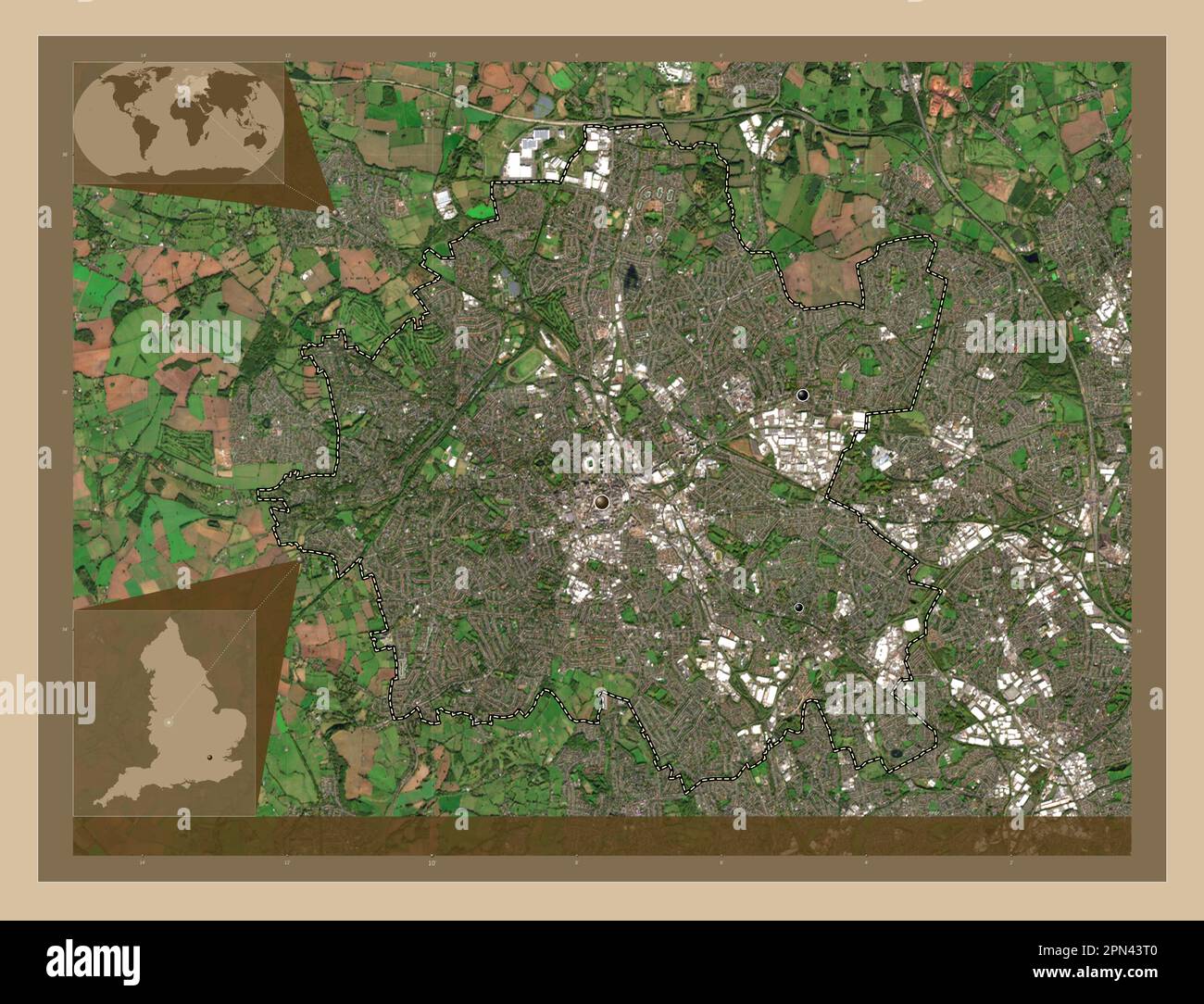 Wolverhampton, unitary authority of England - Great Britain. Low ...