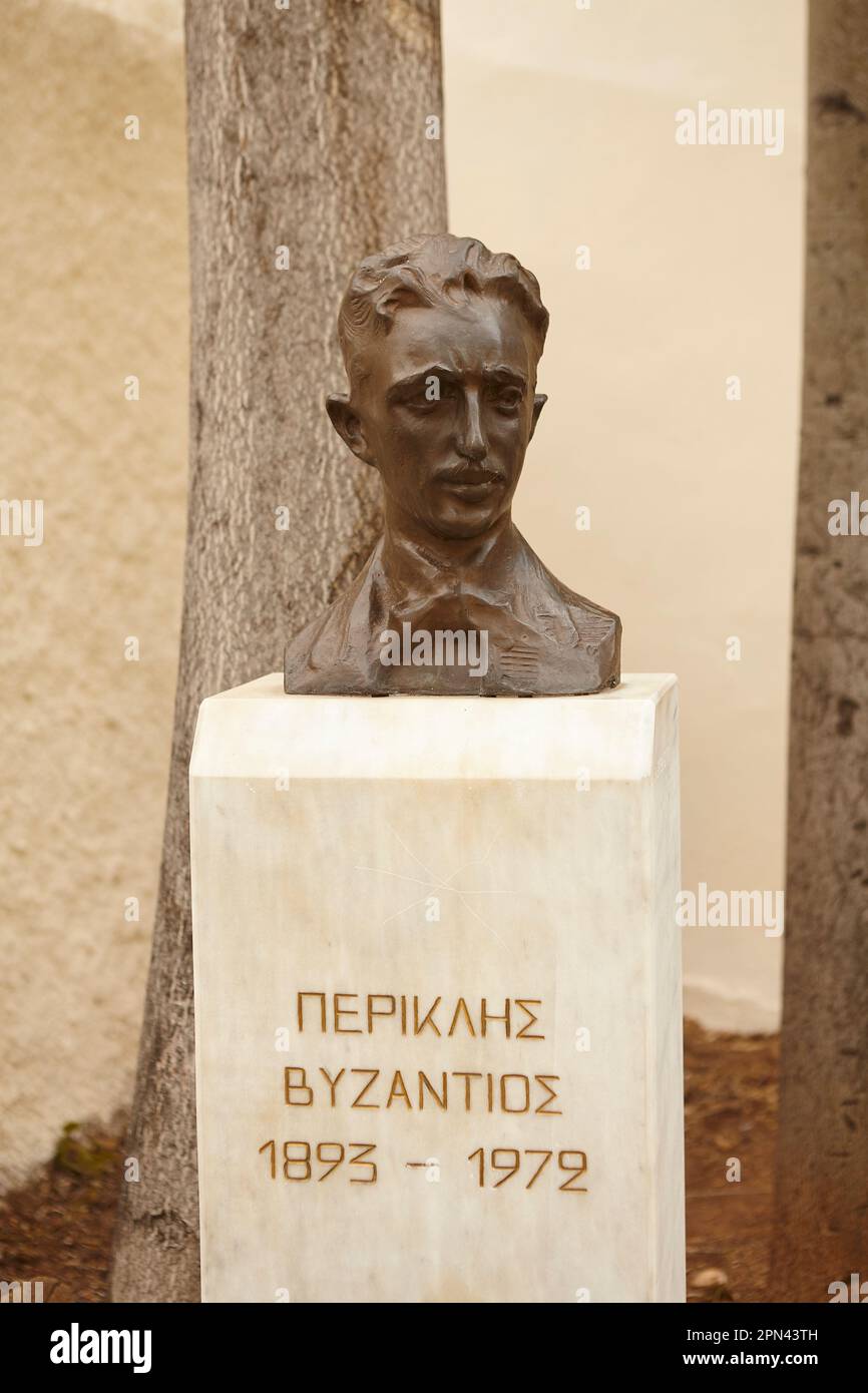 Periklis Vizantinos statue Stock Photo - Alamy