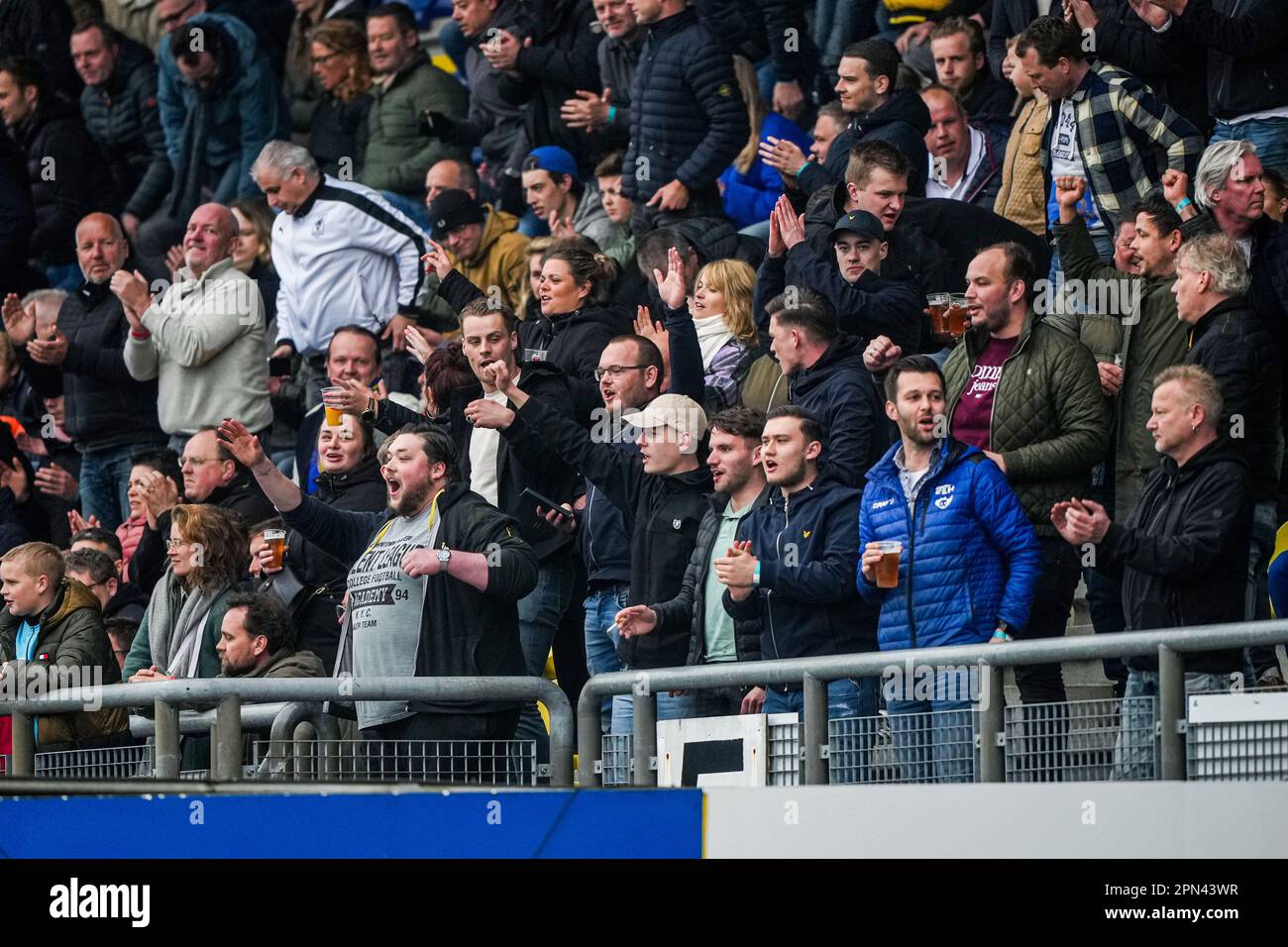 Leeuwarden - Fans supporters Feyenoord during the match between SC ...