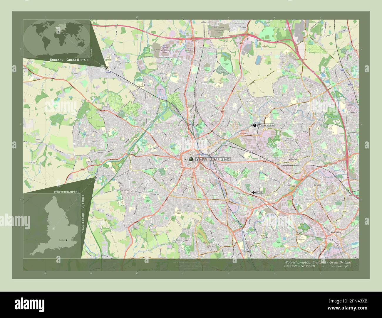 Wolverhampton, unitary authority of England - Great Britain. Open ...