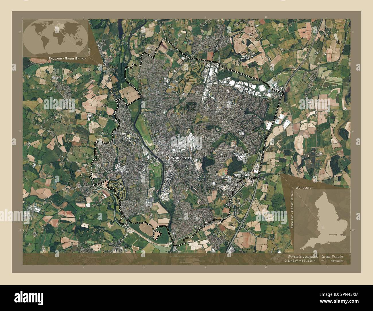 Worcester, administrative county of England - Great Britain. High ...
