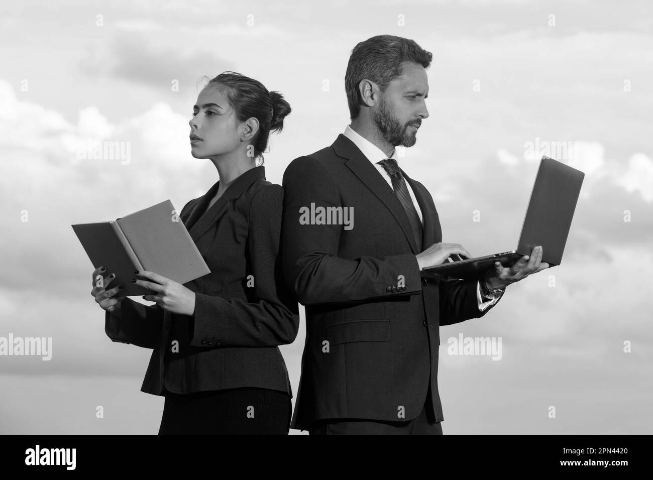 Woman in a suit success Black and White Stock Photos & Images - Alamy
