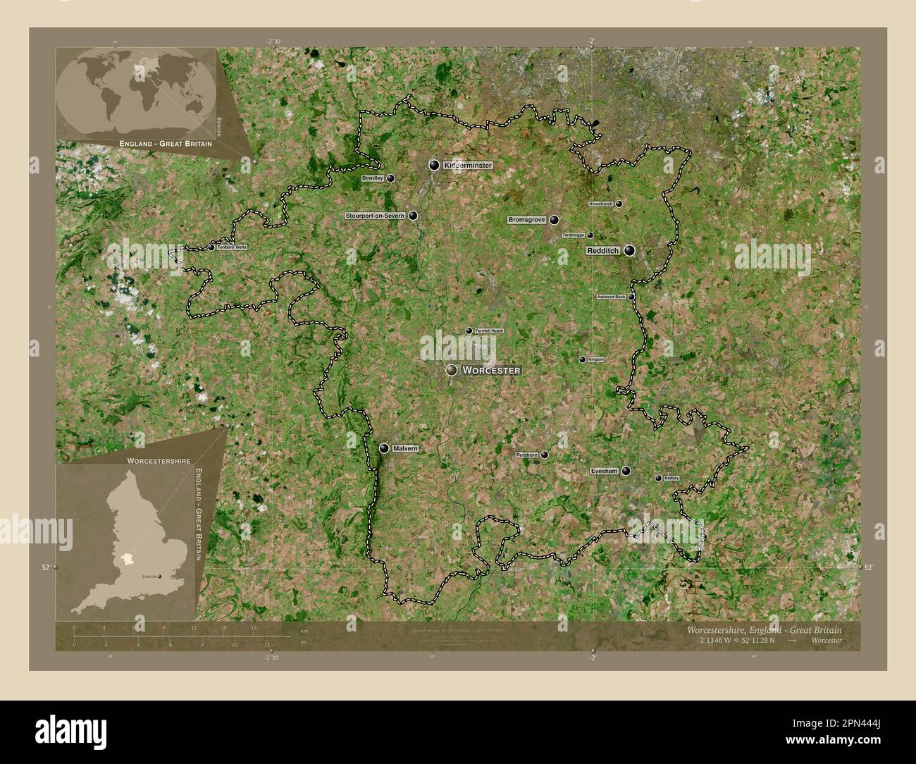 Worcestershire, administrative county of England - Great Britain. High ...