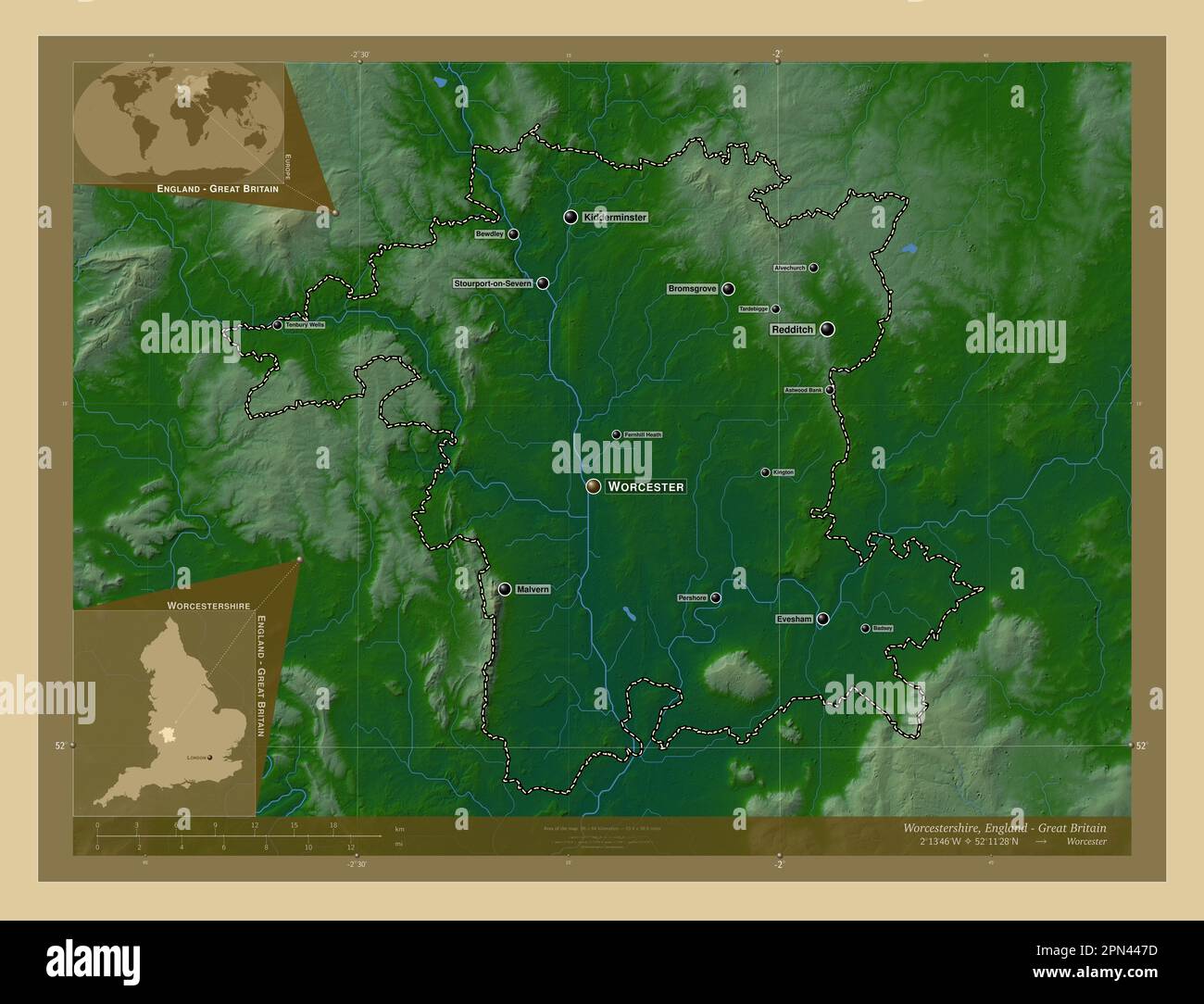 Worcestershire, administrative county of England - Great Britain ...