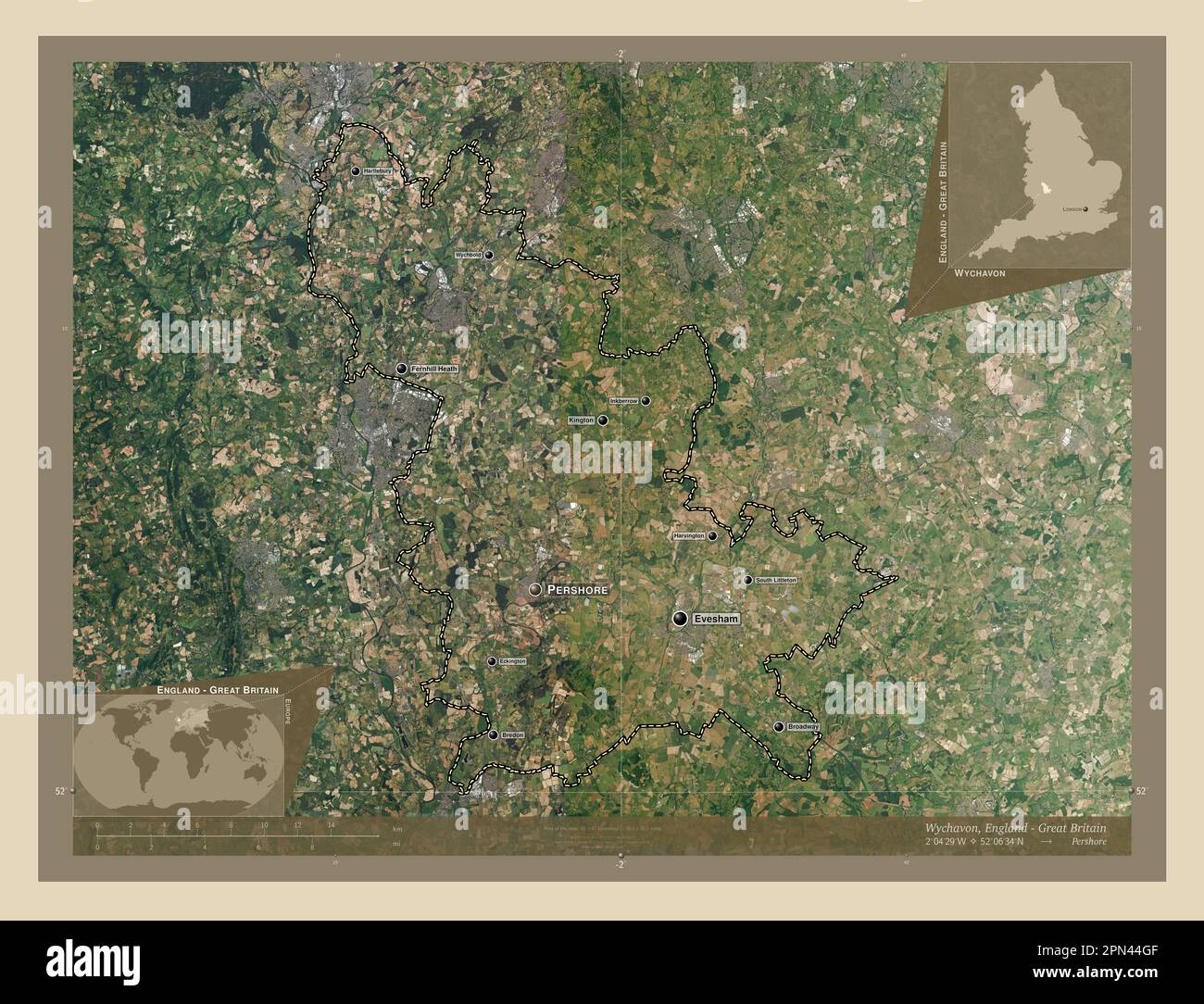 Wychavon, non metropolitan district of England - Great Britain. High ...