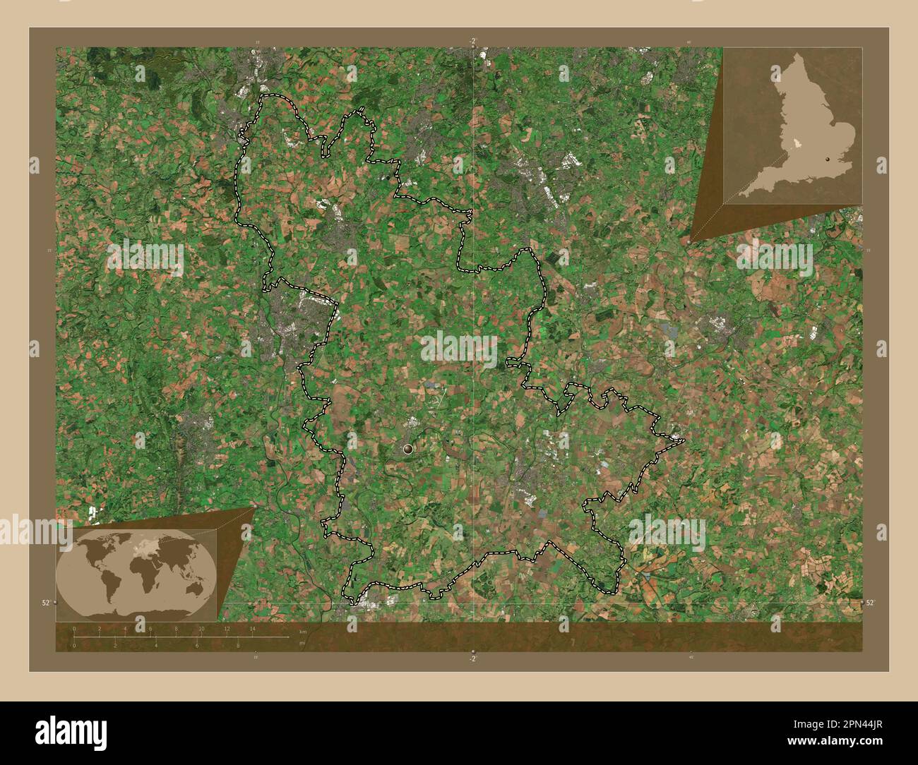 Wychavon, non metropolitan district of England - Great Britain. Low ...