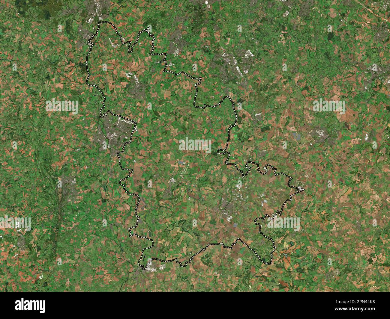 Wychavon, non metropolitan district of England - Great Britain. Low ...