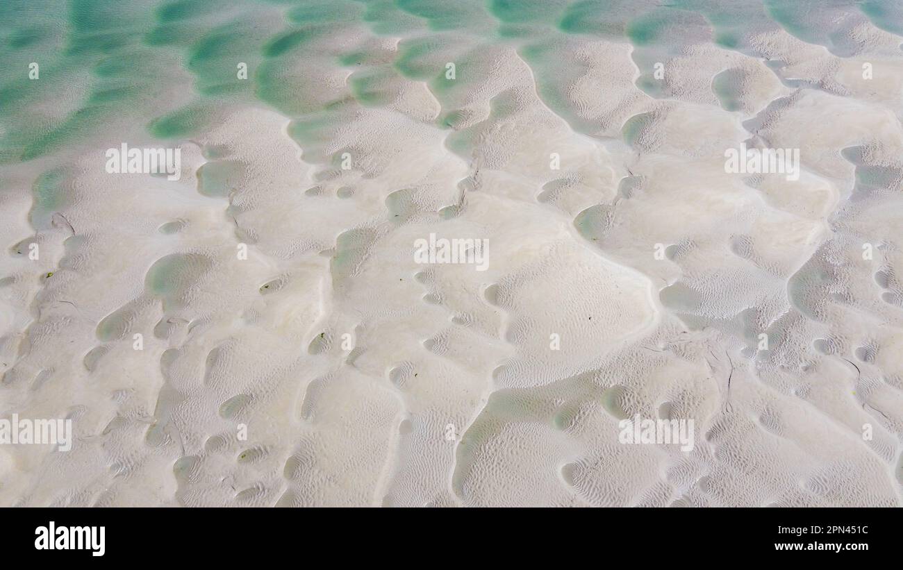 Wet beach sand at low tide, top view. Unusual texture Stock Photo - Alamy