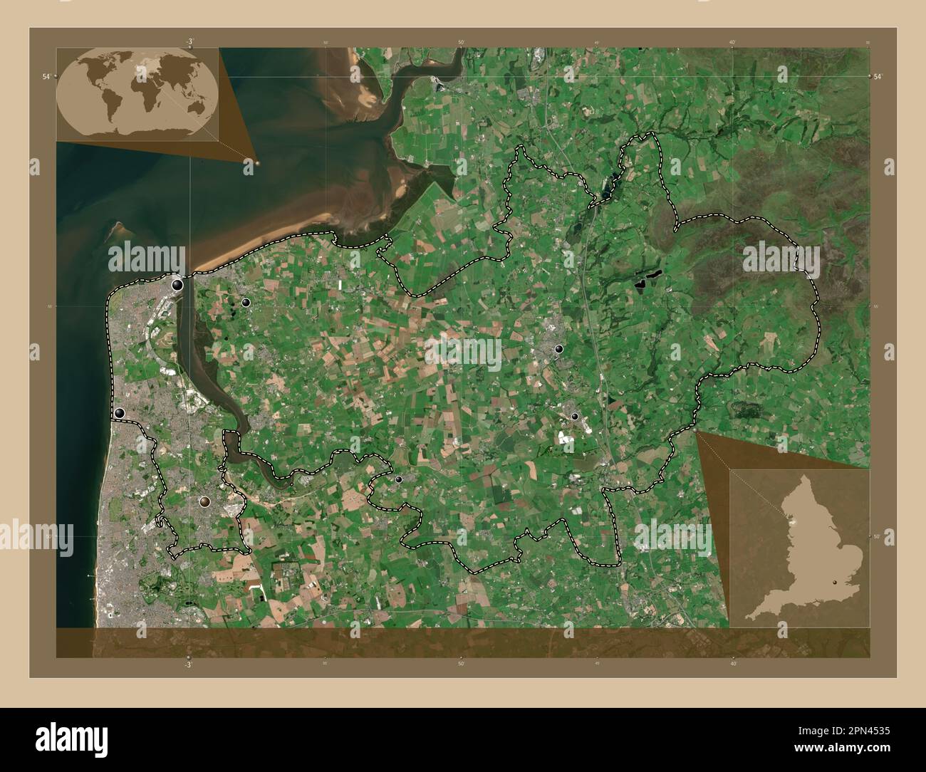 Wyre, non metropolitan district of England - Great Britain. Low ...