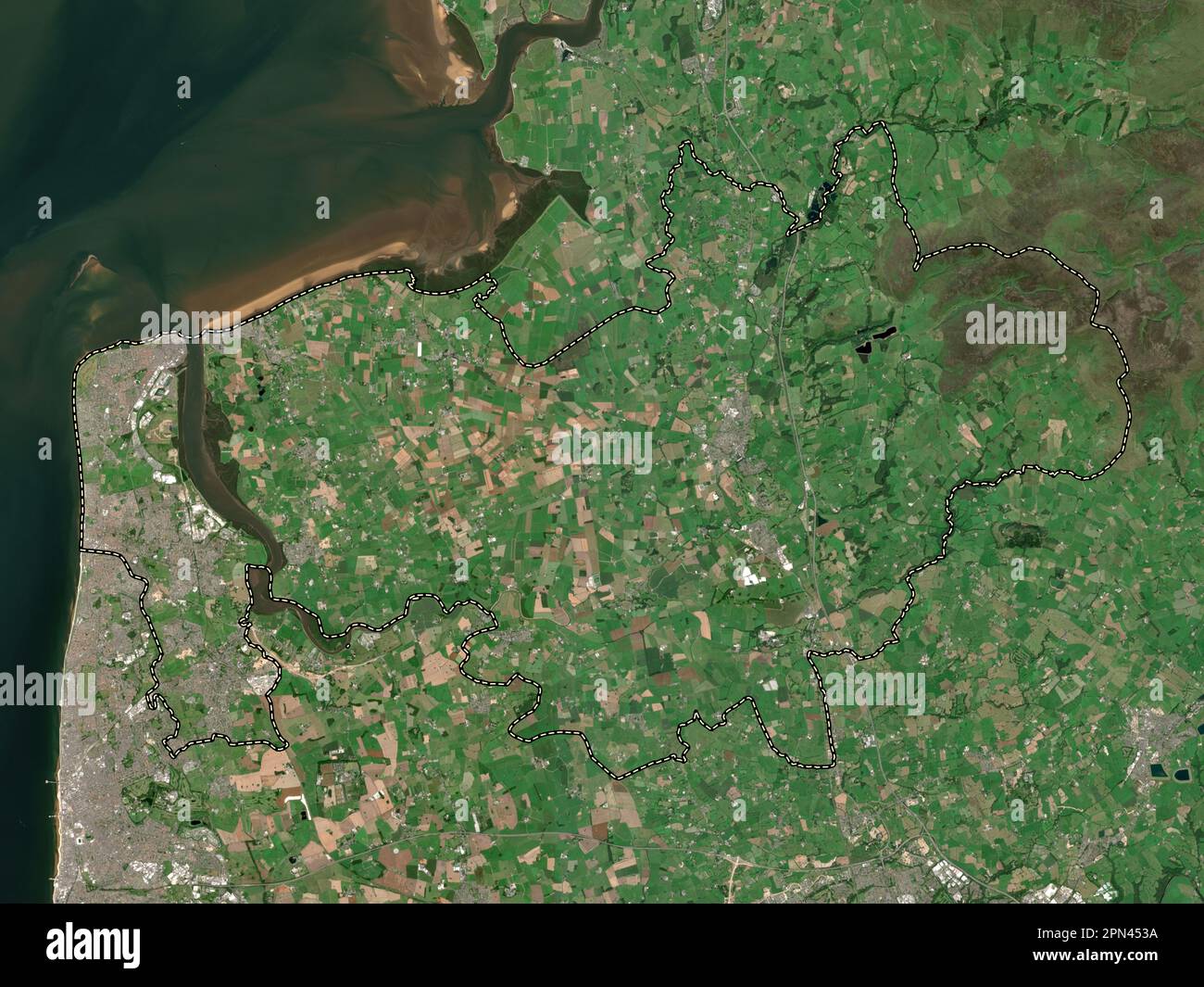 Wyre, non metropolitan district of England - Great Britain. Low ...