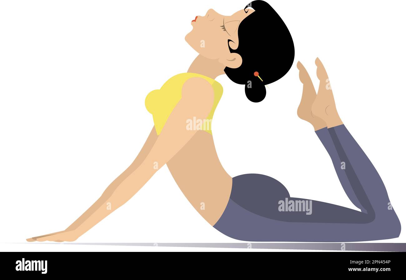 Young woman bending Stock Vector Images - Alamy
