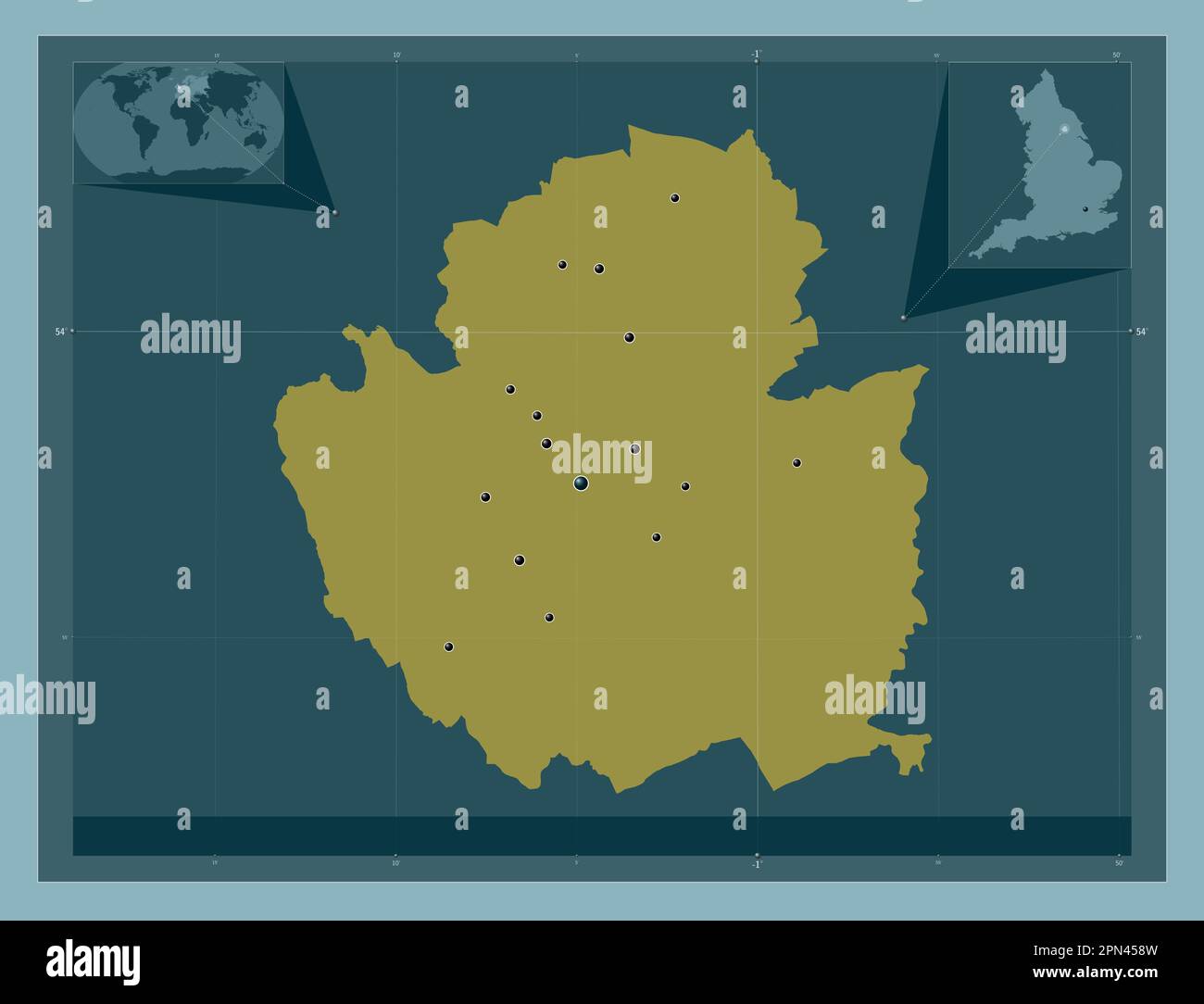 York, unitary authority of England - Great Britain. Solid color shape ...