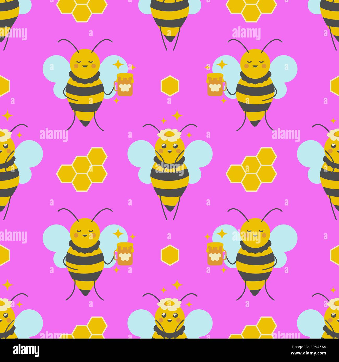 Happy bees cartoon hi-res stock photography and images - Alamy