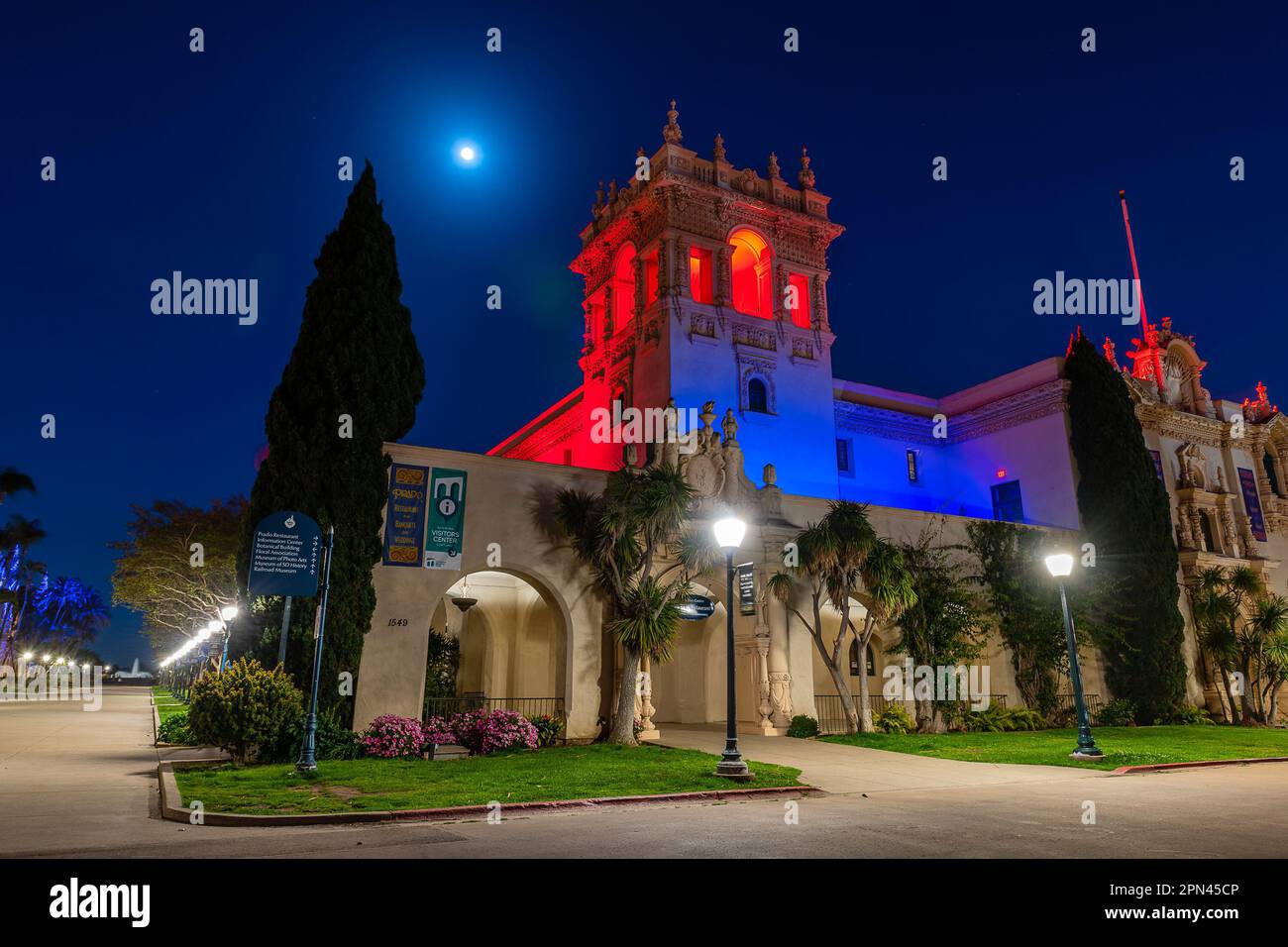 Balboa Park at Night Stock Photo - Alamy