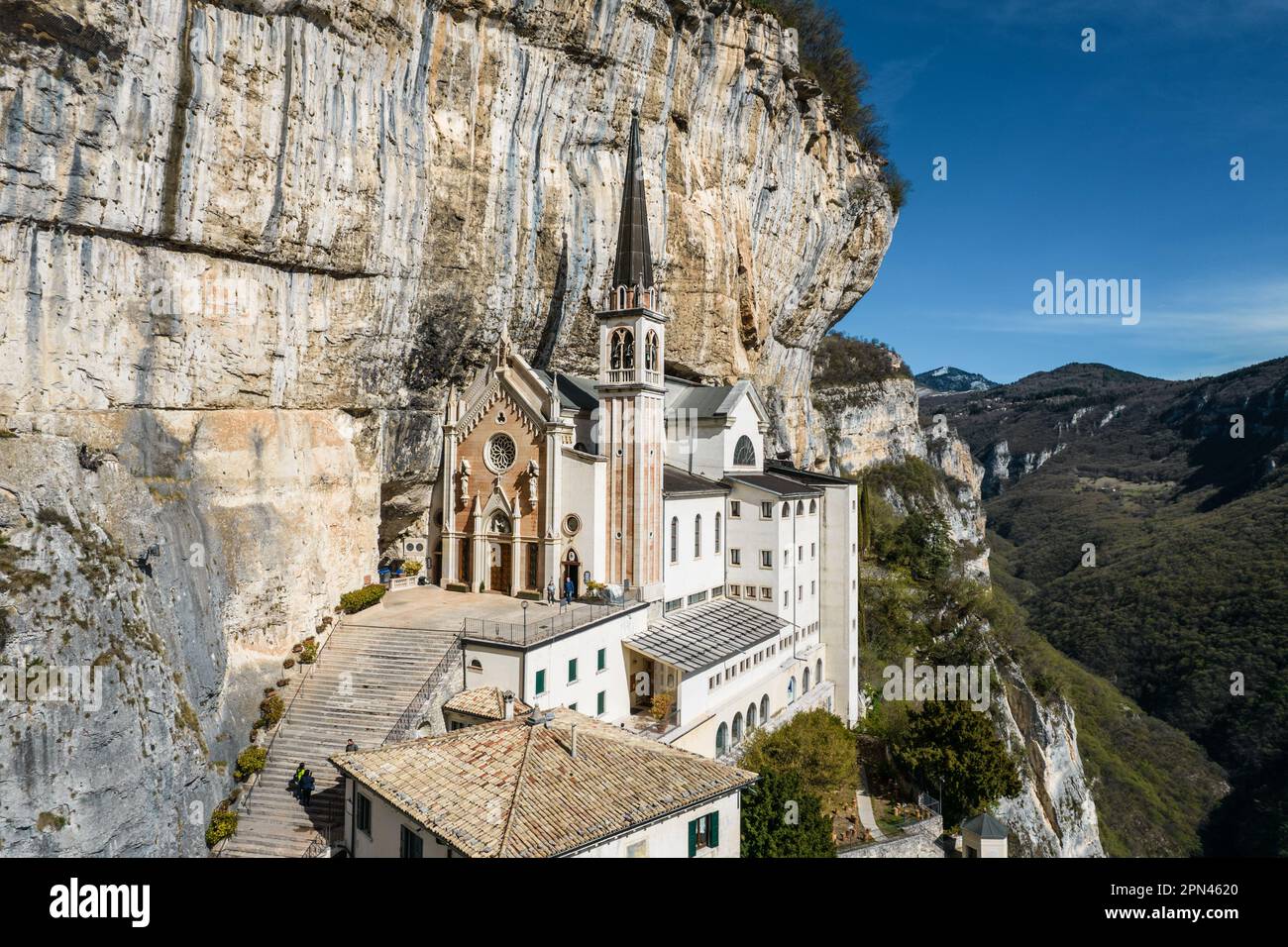 Sanctuary of Madonna of Corona, Spiazzi, Italy Stock Photo - Alamy