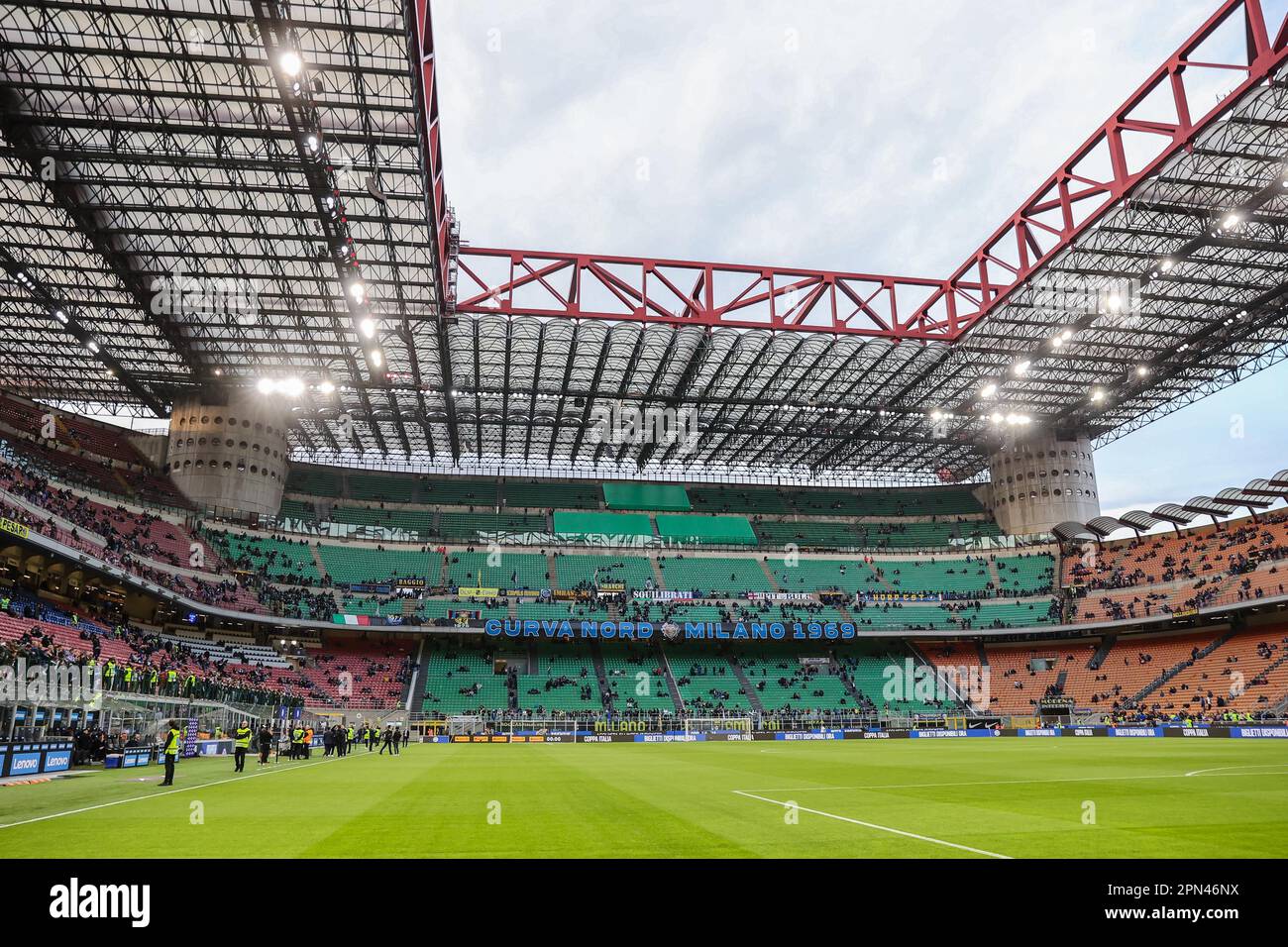 A general view inside the stadium during Serie A 2022/23 football match ...