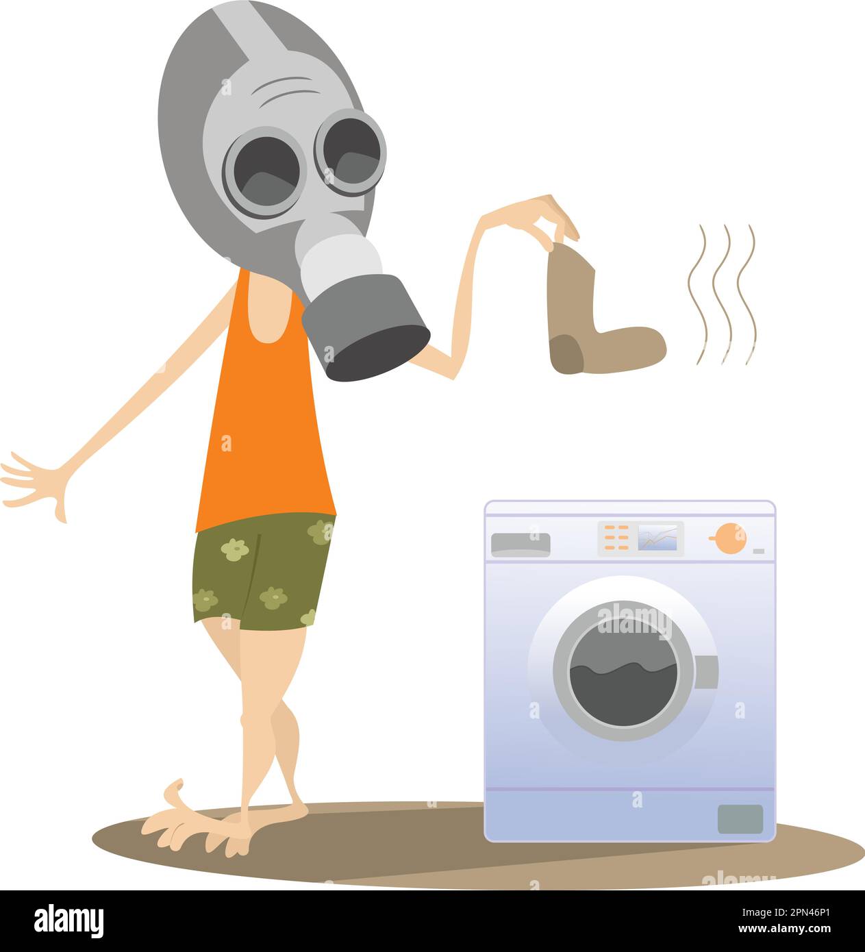 Dirty sock isolated on Stock Vector Images - Alamy