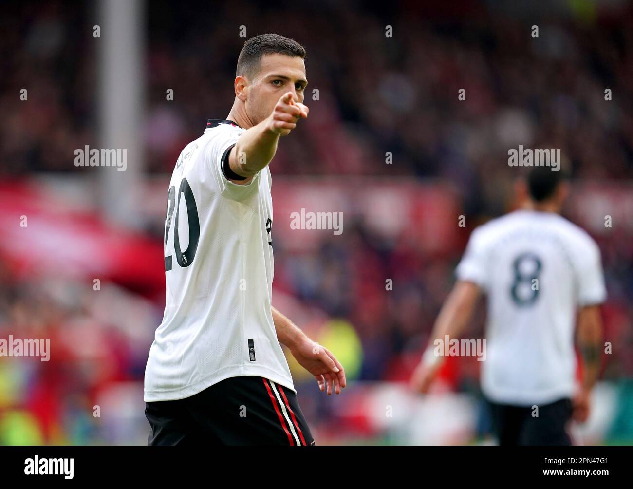 Manchester United's Diogo Dalot celebrates scoring their side's second ...
