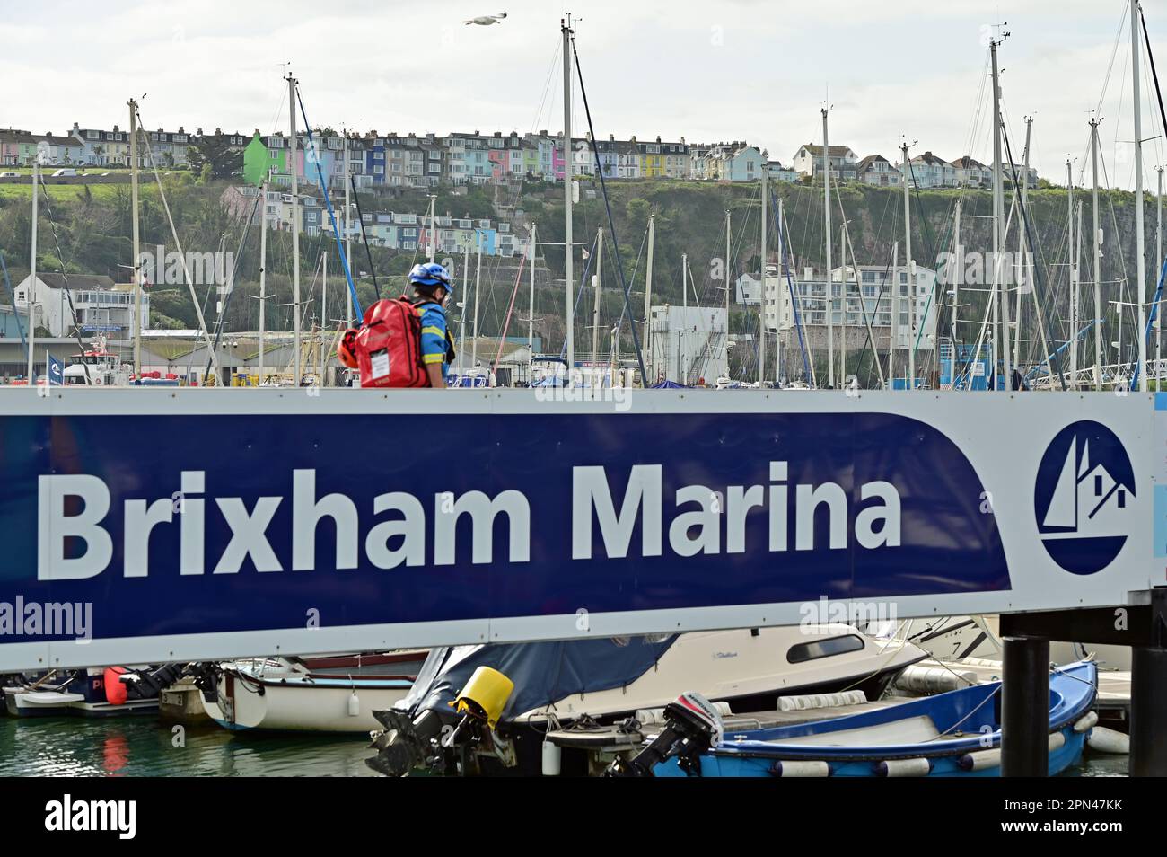 Brixham, Devon, UK. 16th Apr, 2023. On a warm afternoon an Emergency call out on the Floating ...