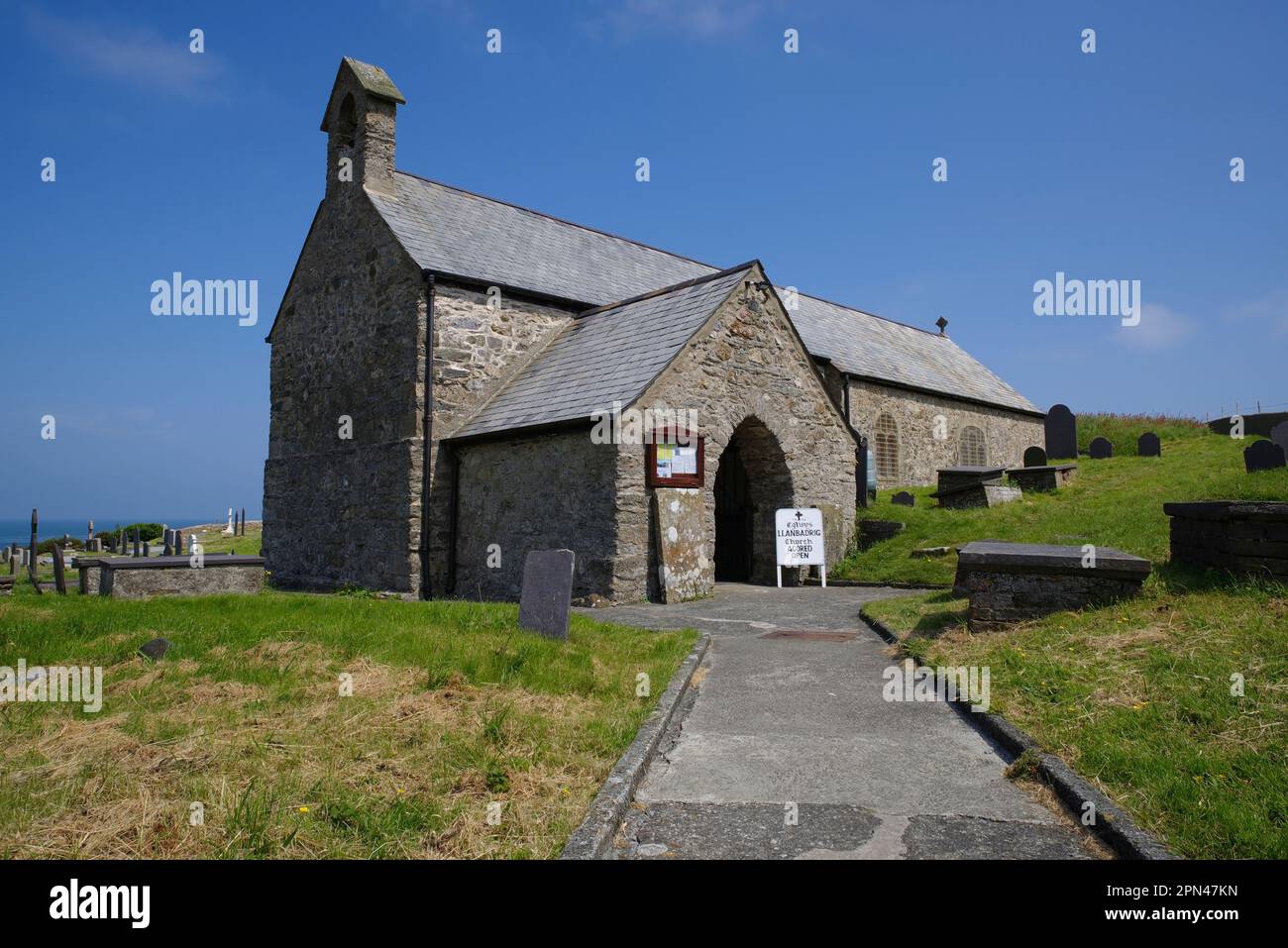 Llanbadrig Church, Cemaes Bay, Anglesey, North Wales, United Kingdom ...