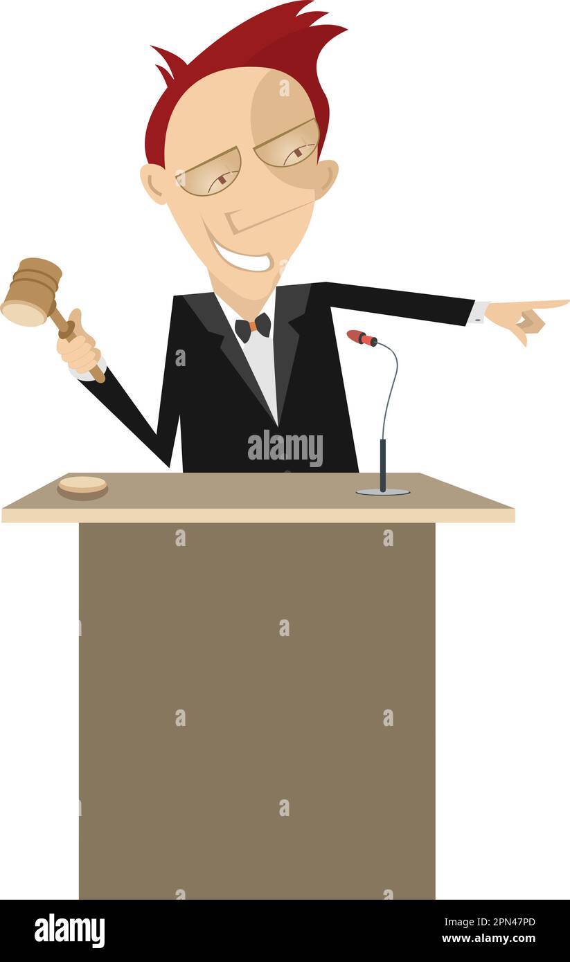 Cartoon auctioneer Stock Vector Images - Alamy
