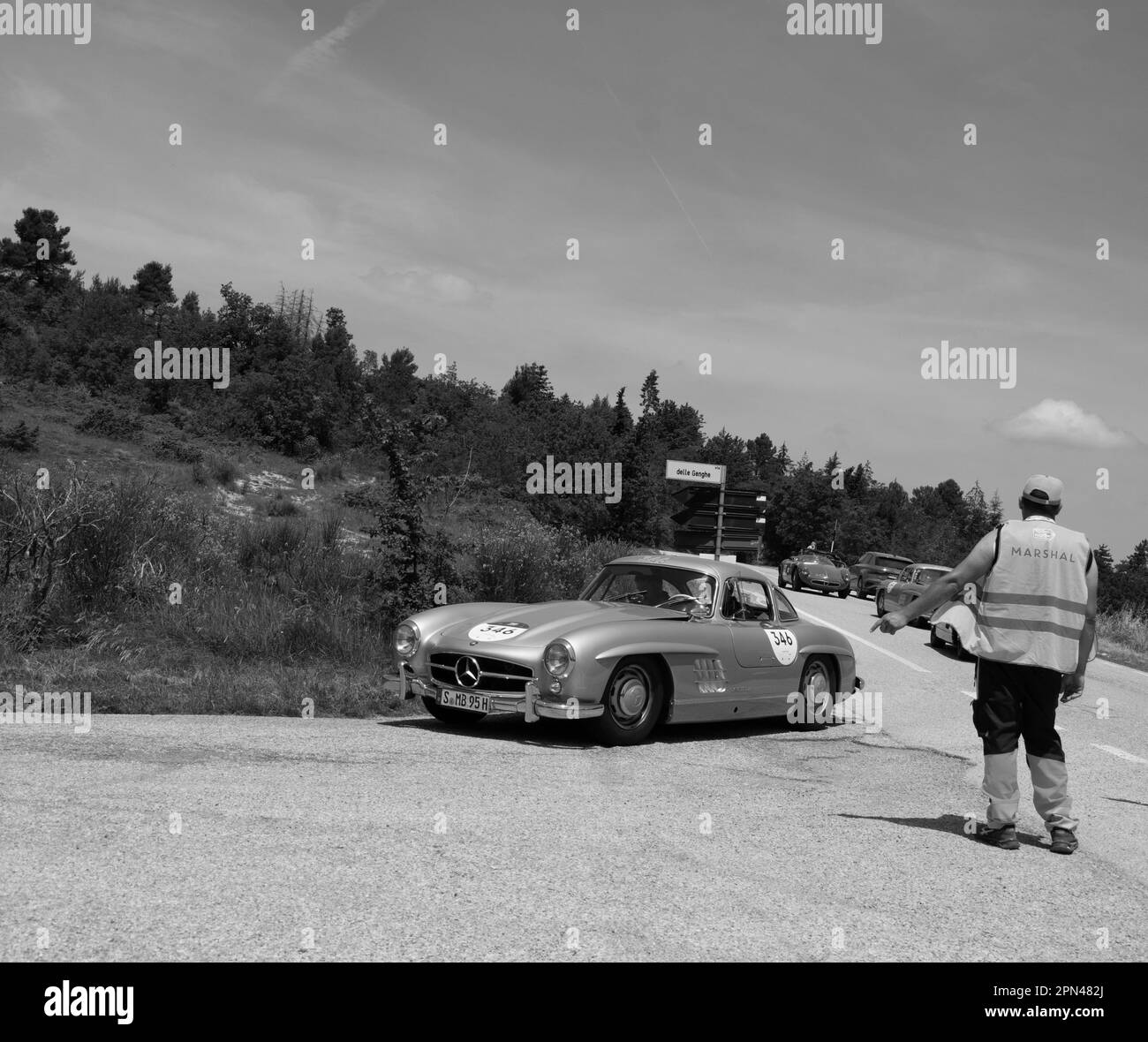 URBINO, ITALY - JUN 16 - 2022 : MERCEDES BENZ 300 SL W198 1955 on an ...