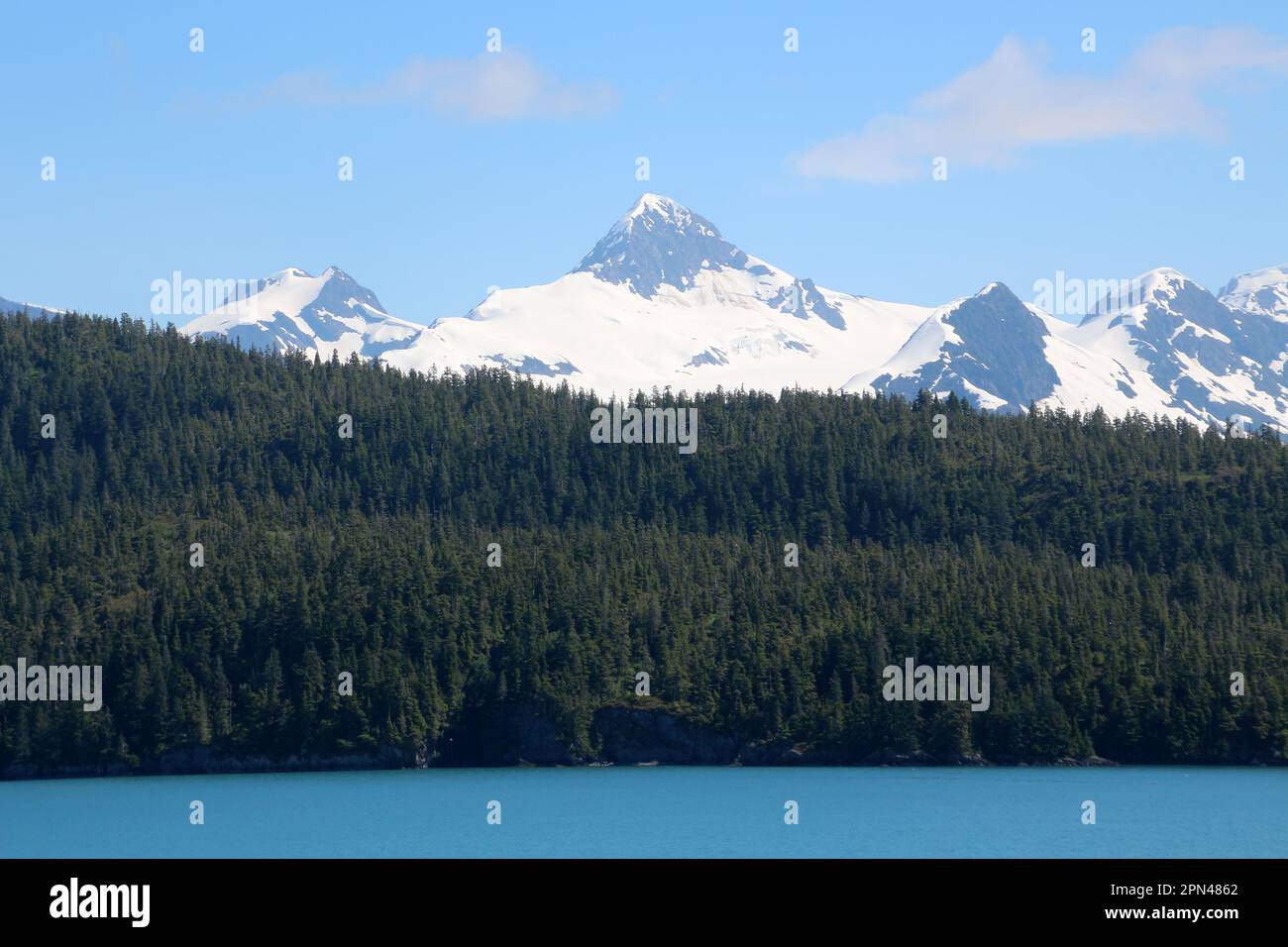 Alaska, coastal mountain scenery in Prince William Sound- Gulf of ...