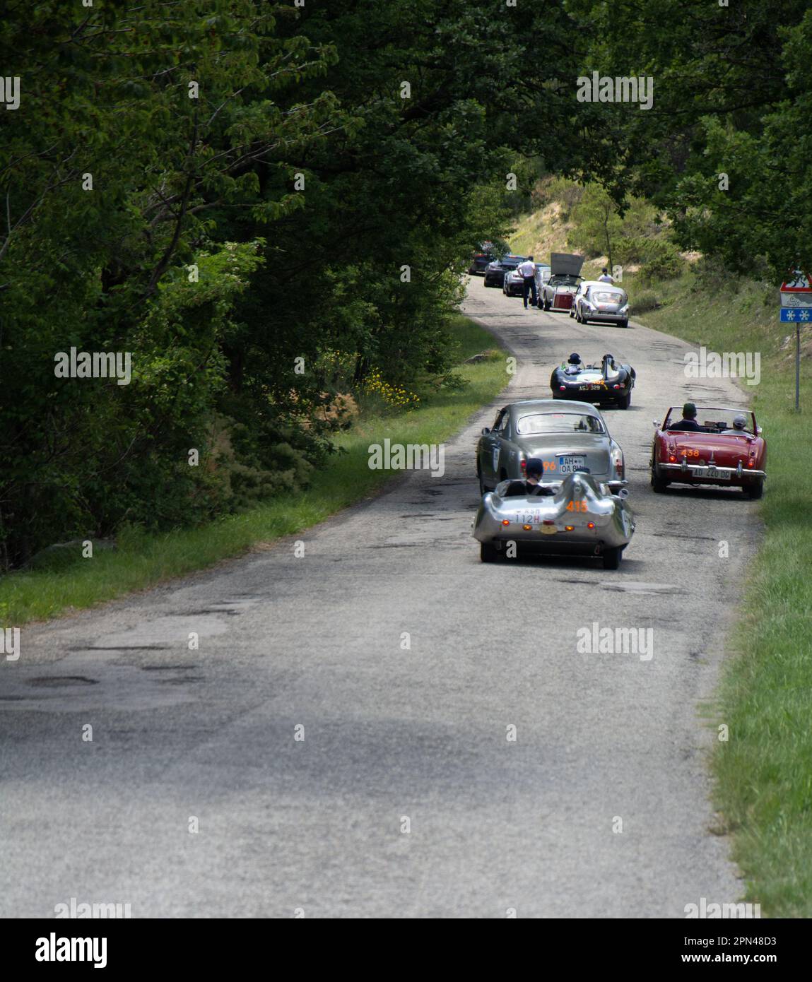 URBINO, ITALY - JUN 16 - 2022 : LOTUS ELEVEN CLIMAX 1956 on an old ...