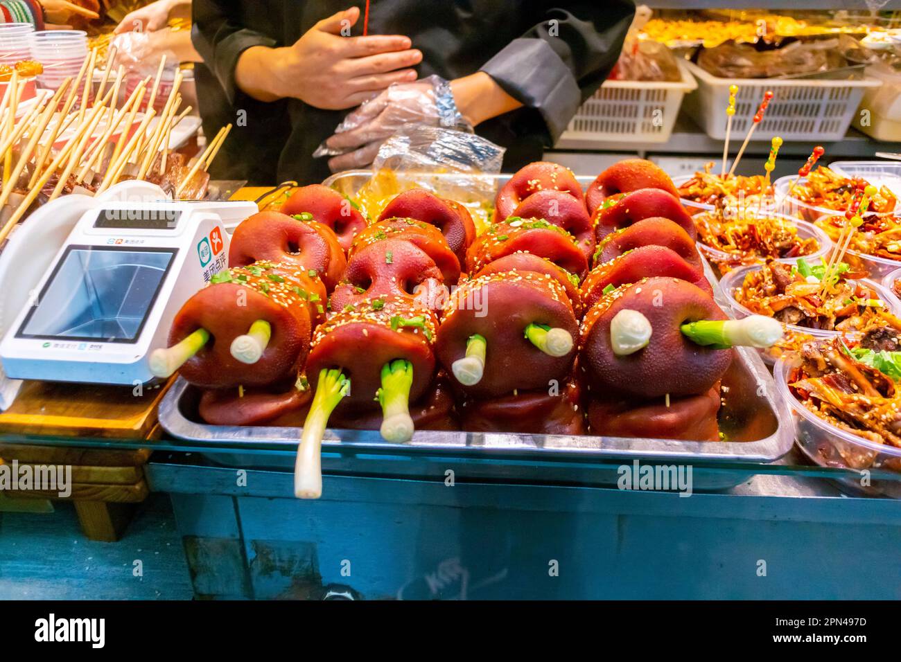 Chengdu, China, Sichuan, Chinese Street Merchant, in Old Town Historic ...