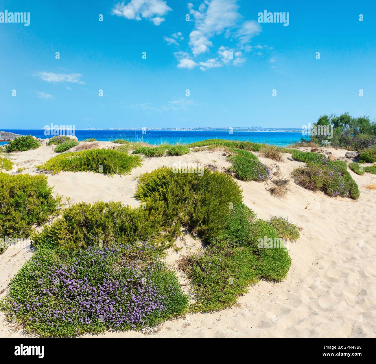Picturesque Ionian sea beach Punta della Suina, Salento, Puglia, Italy ...