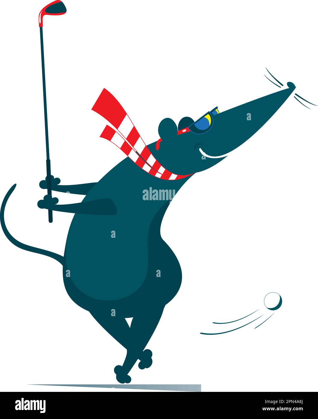 Funny golf image Stock Vector Images - Alamy