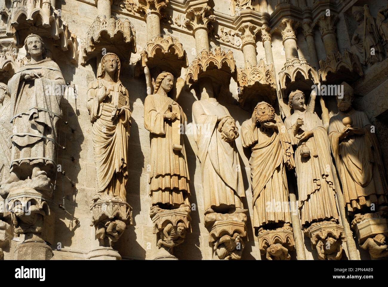 Amiens cathedral main facade and details hi-res stock photography and ...